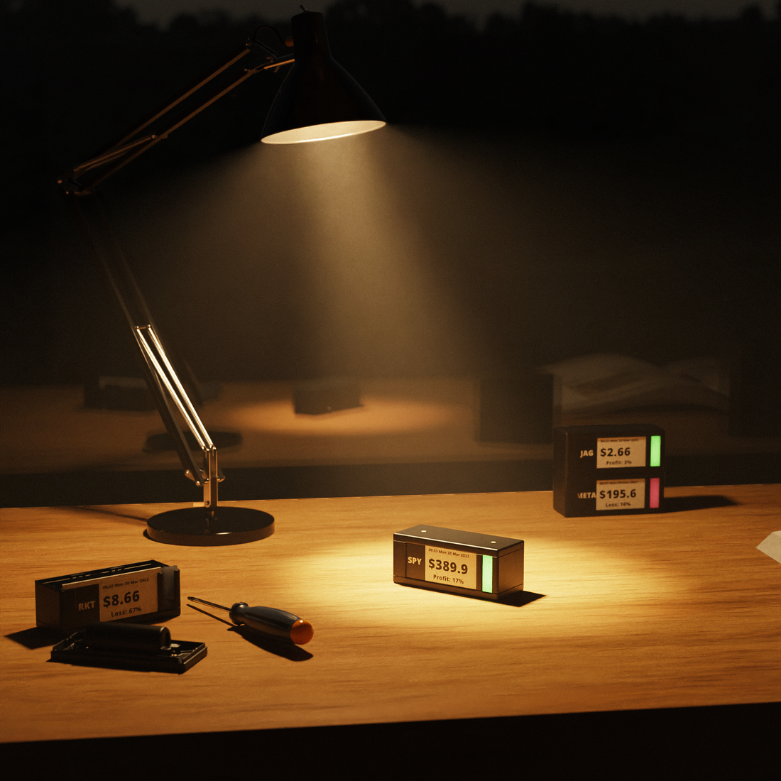 TickrMeter: Physical Stock Tickers on your desk